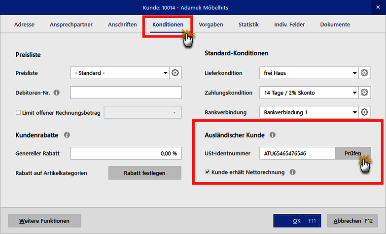 Ausländische Steuernummern prüfen